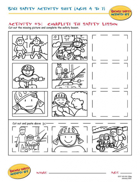 7 Printable Worksheets for Your Child to Learn About Road Safety - Brze