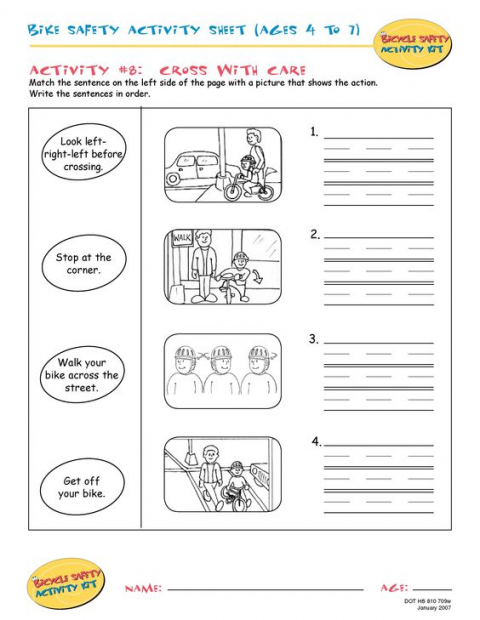 7 Printable Worksheets for Your Child to Learn About Road Safety - Brze