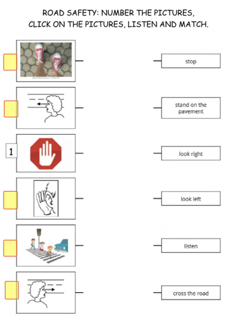 7 Printable Worksheets for Your Child to Learn About Road Safety - Brze